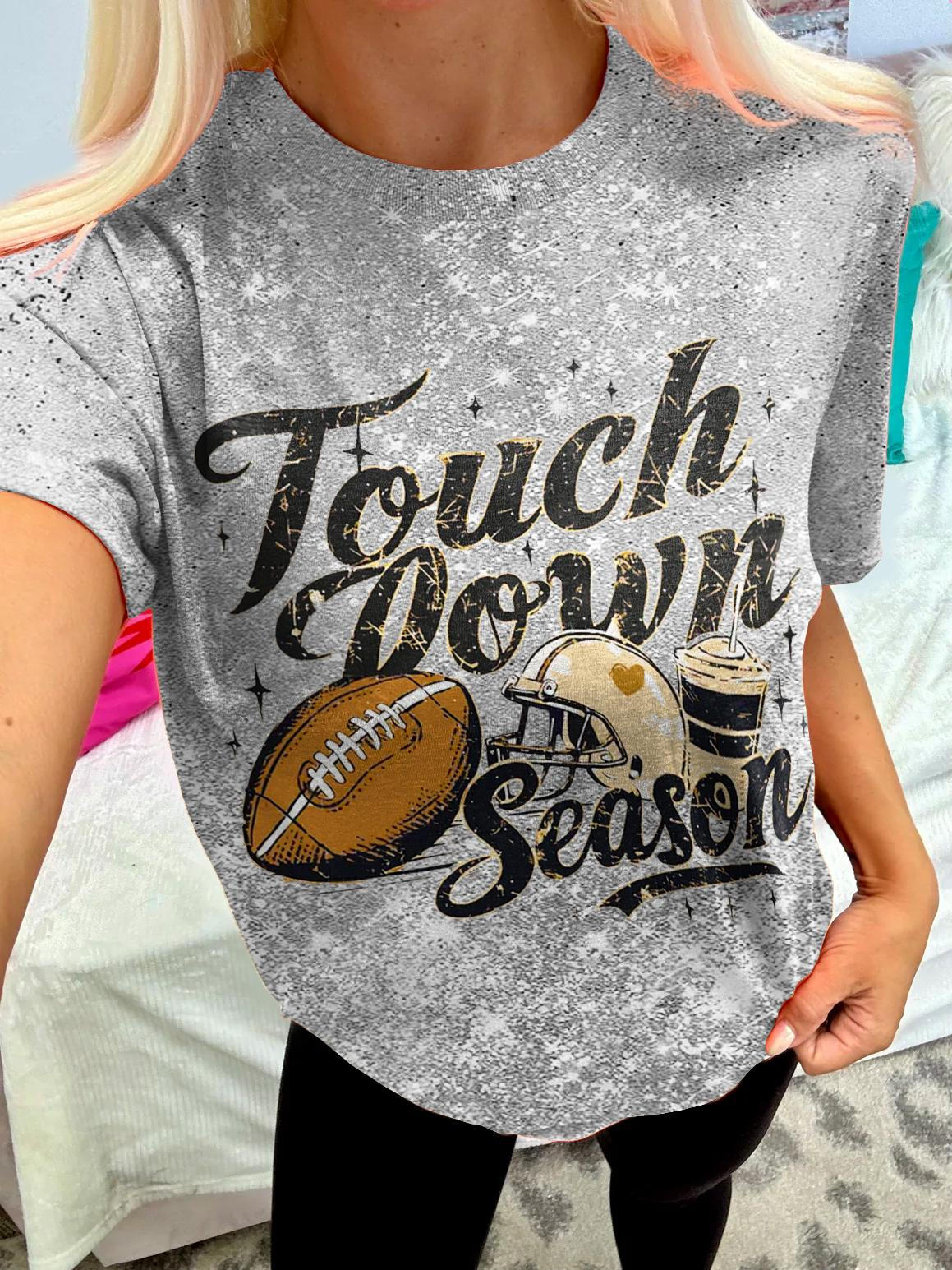 Football Touchdown Season Crew Neck T-shirt – wonderslook